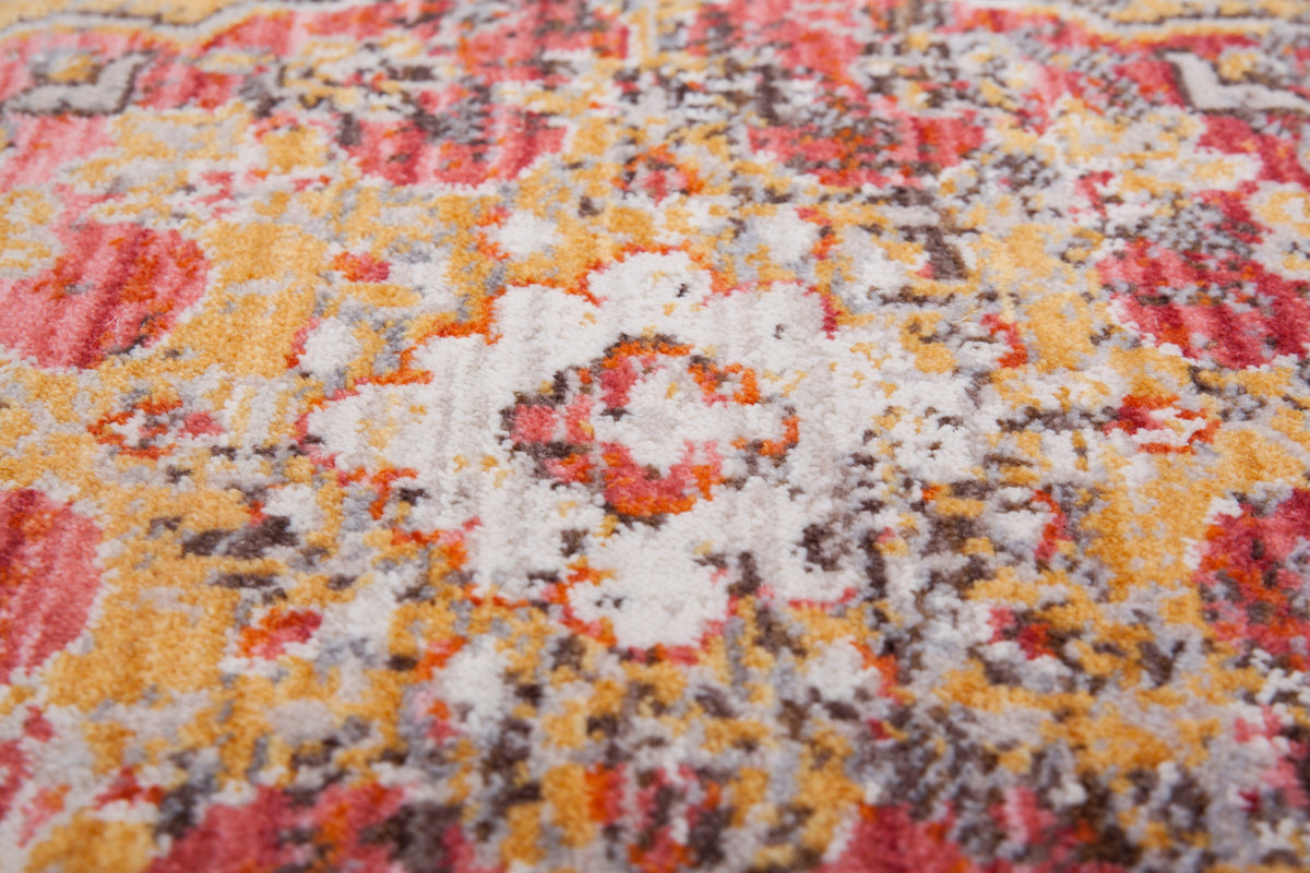 High Quality Faded Multi-colour Rug with Centre Medallion – Lalee ...